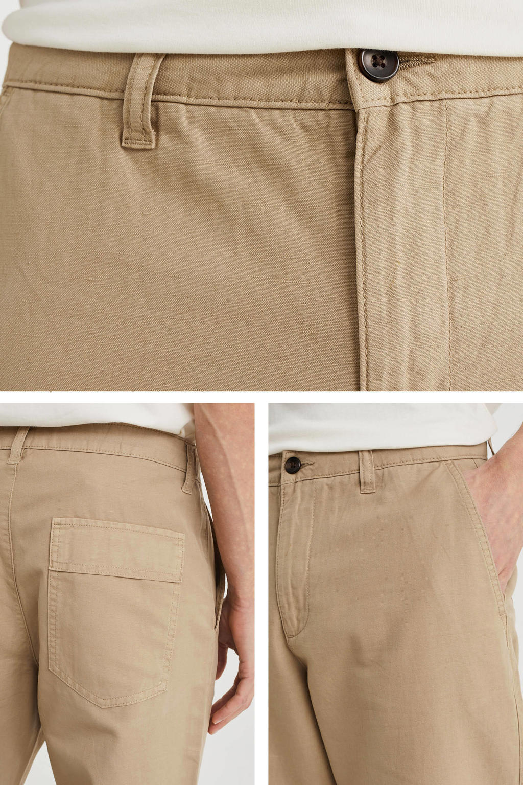 WE Fashion loose fit chino faded teak | wehkamp