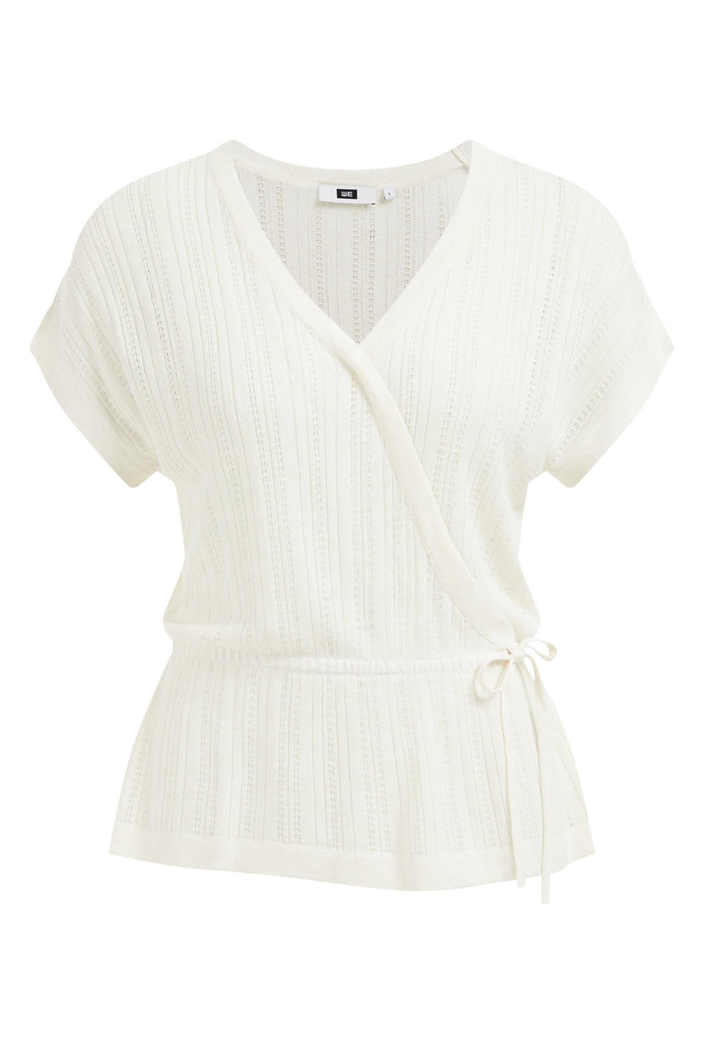 WE Fashion overslag top met linnen wit | wehkamp