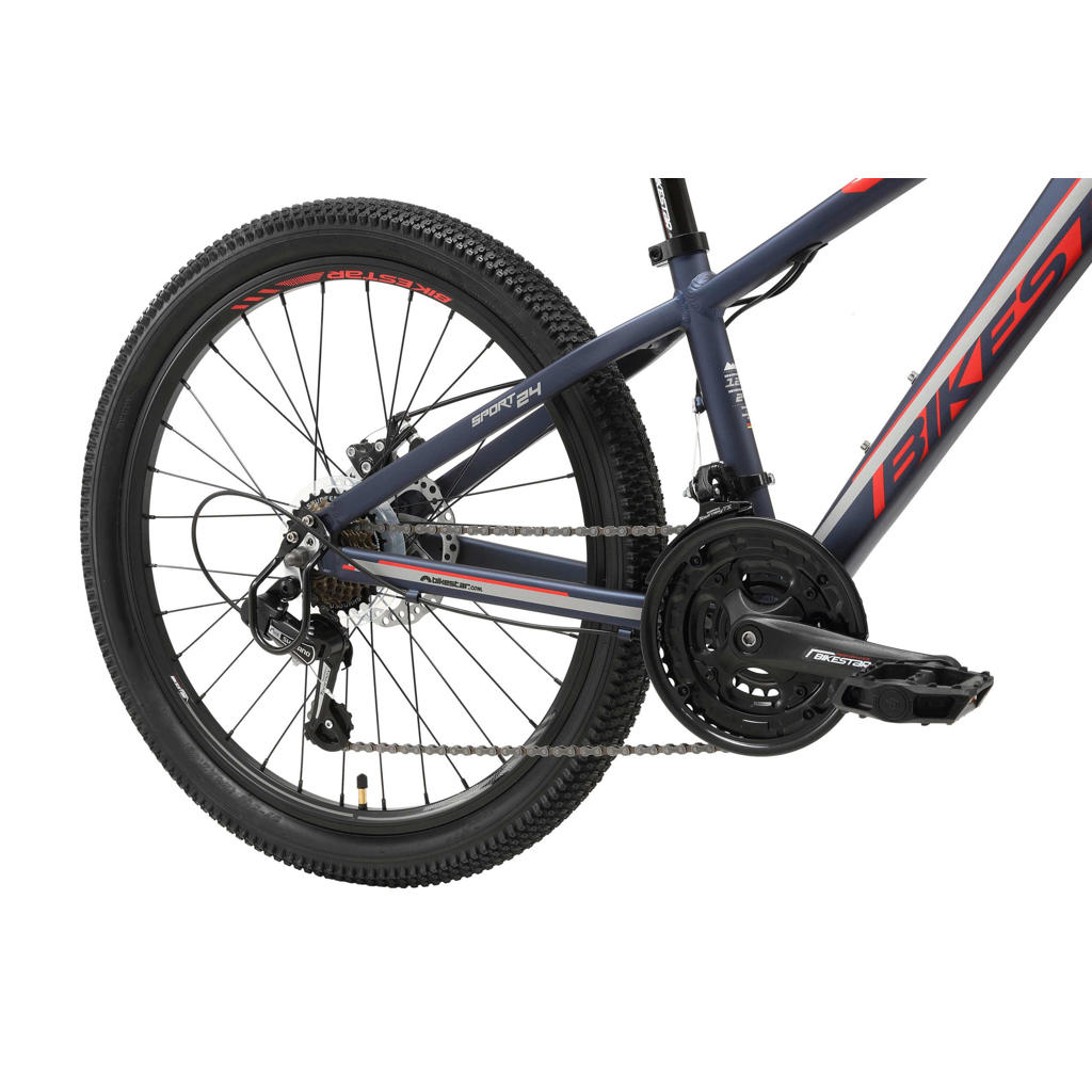 BikeStar MTB Sport kinderfiets 24 inch blauw | wehkamp