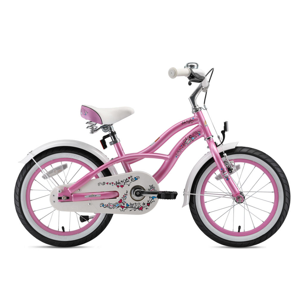 BikeStar Cruiser kinderfiets 16 inch roze | wehkamp