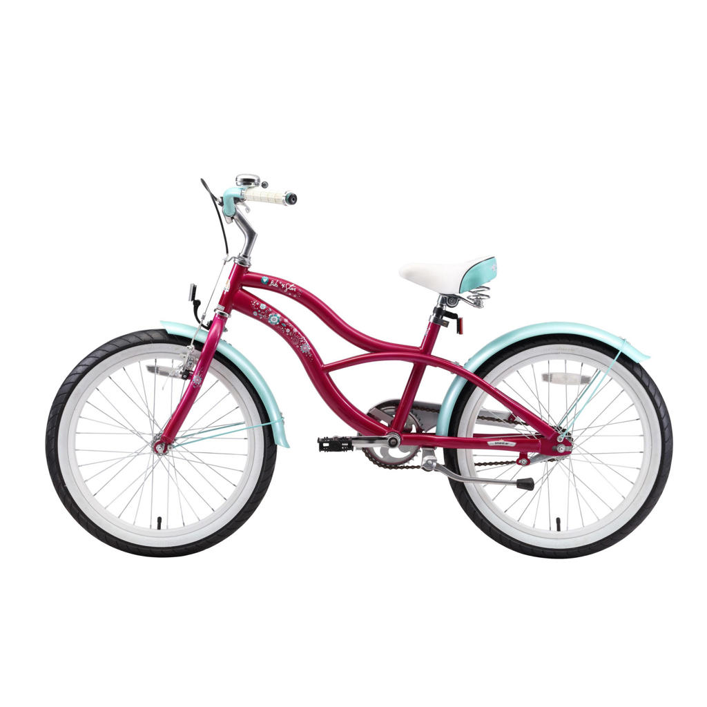 BikeStar Cruiser kinderfiets 20 inch lila | wehkamp