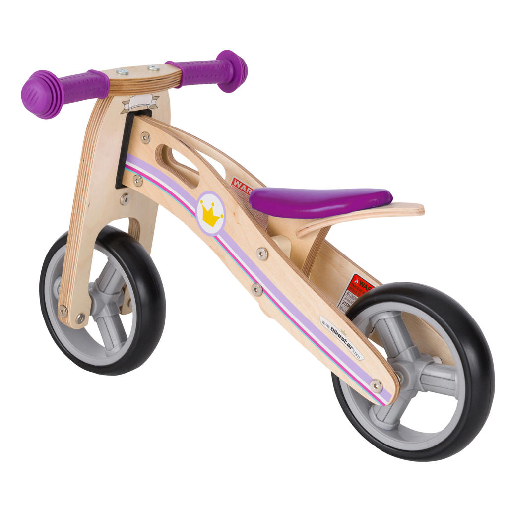 BikeStar mini loopfiets 2 in 1, hout, lila | wehkamp