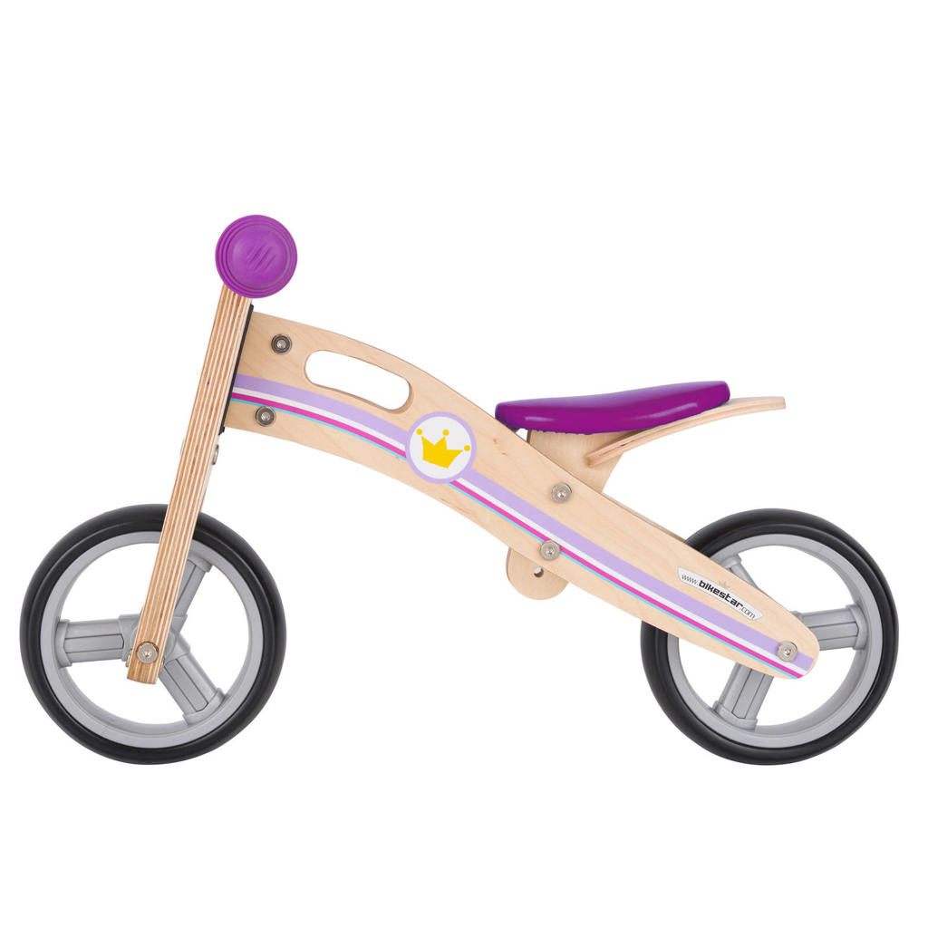 BikeStar mini loopfiets 2 in 1, hout, lila | wehkamp