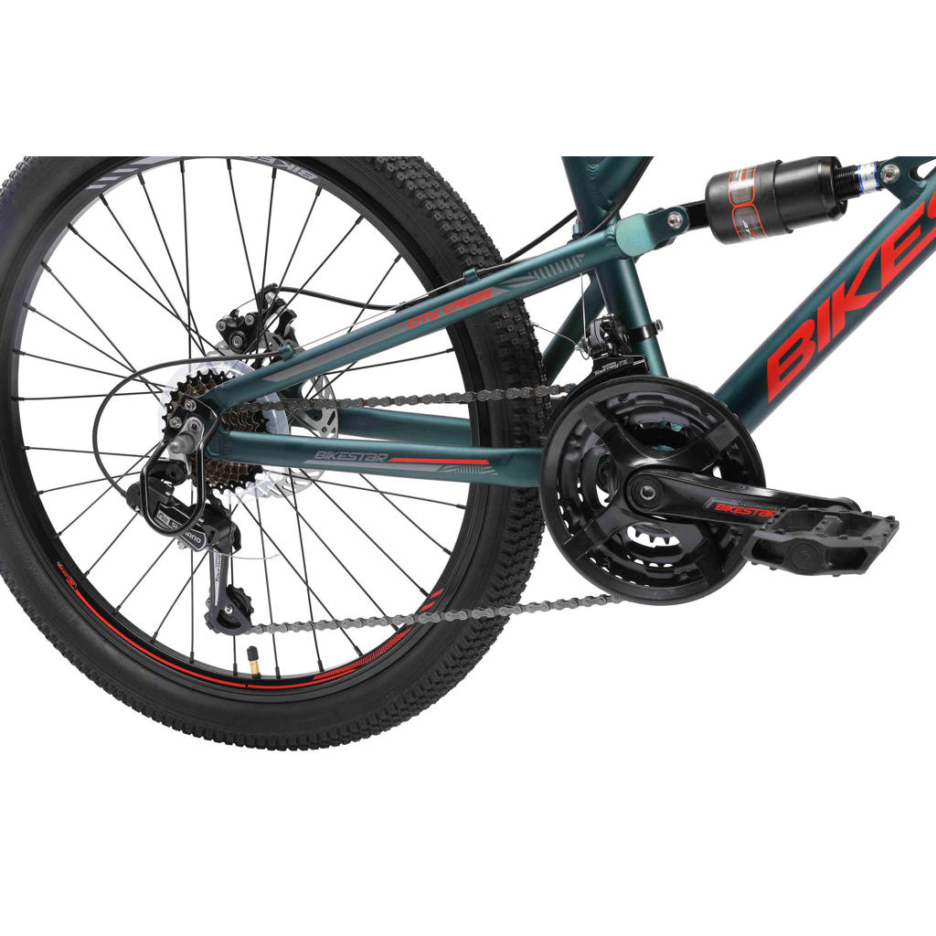 BikeStar MTB Fully kinderfiets 24 inch blauw | wehkamp