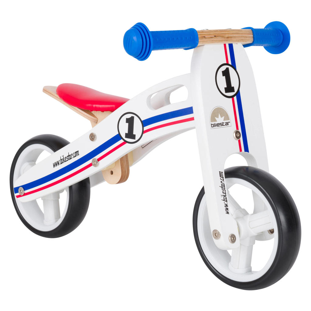 BikeStar mini loopfiets 2 in 1, hout, wit | wehkamp