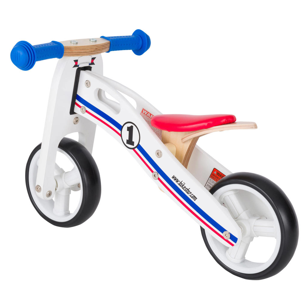 BikeStar mini loopfiets 2 in 1, hout, wit | wehkamp