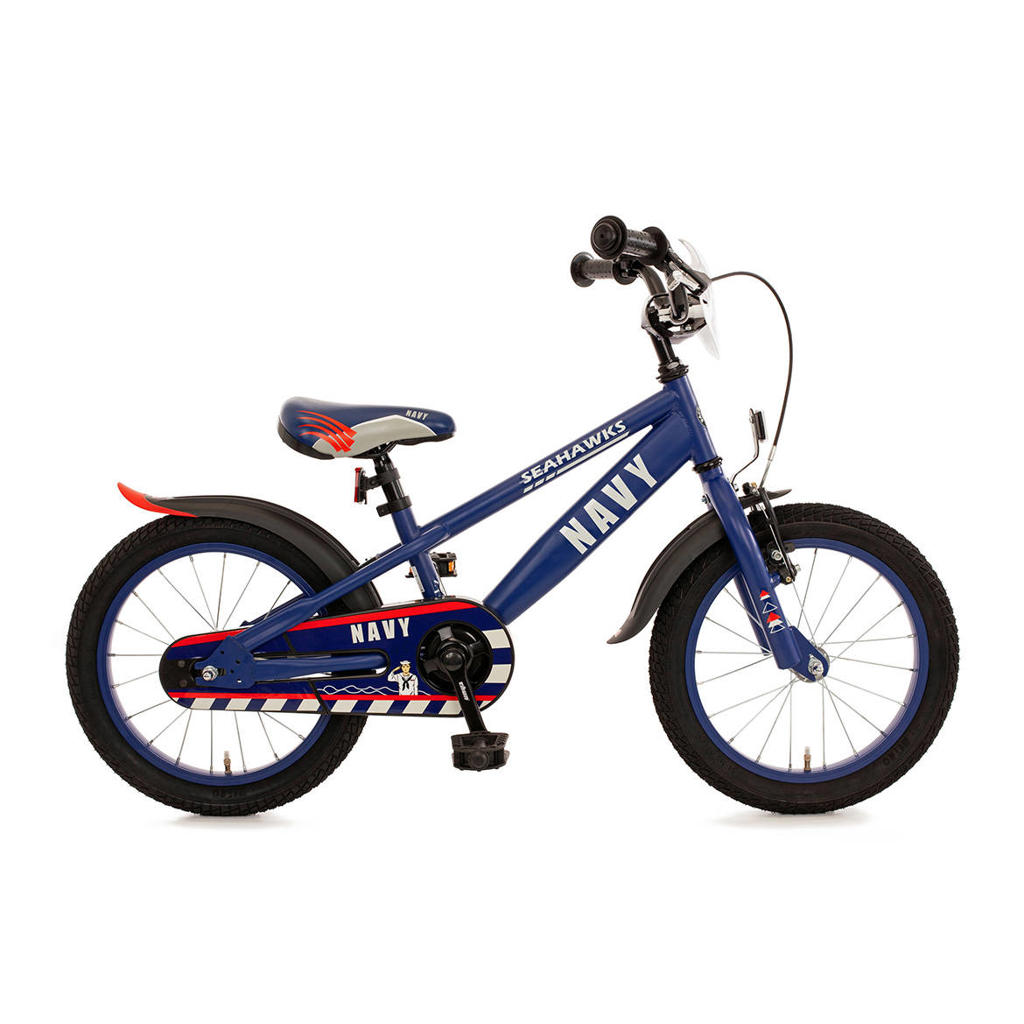 Bachtenkirch Navy kinderfiets 16 inch donkerblauw | wehkamp