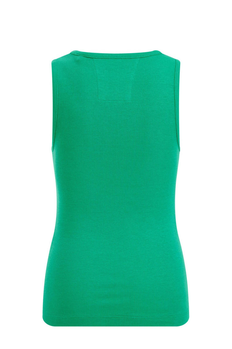 WE Fashion ribgebreide top groen | wehkamp