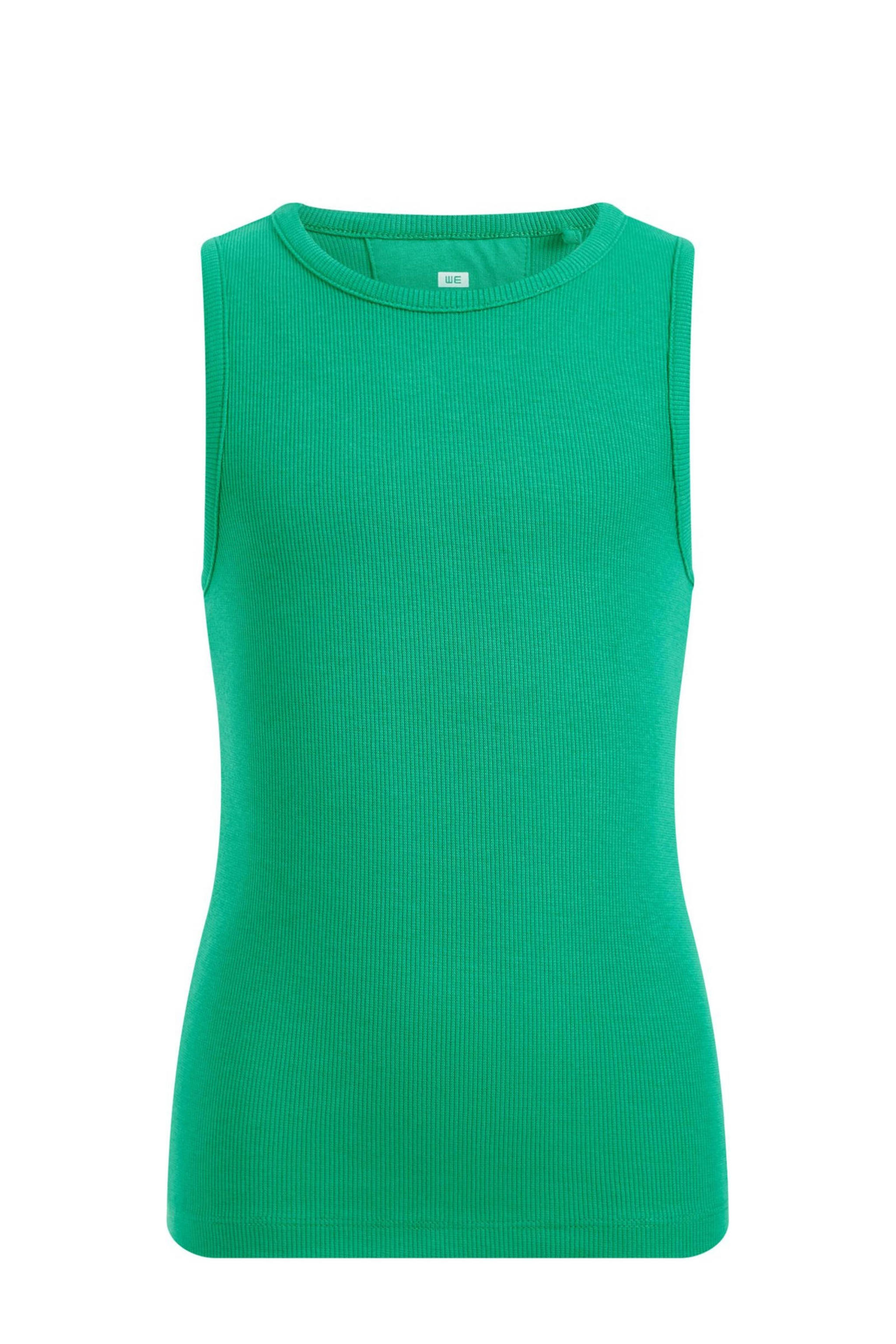WE Fashion ribgebreide top groen | wehkamp