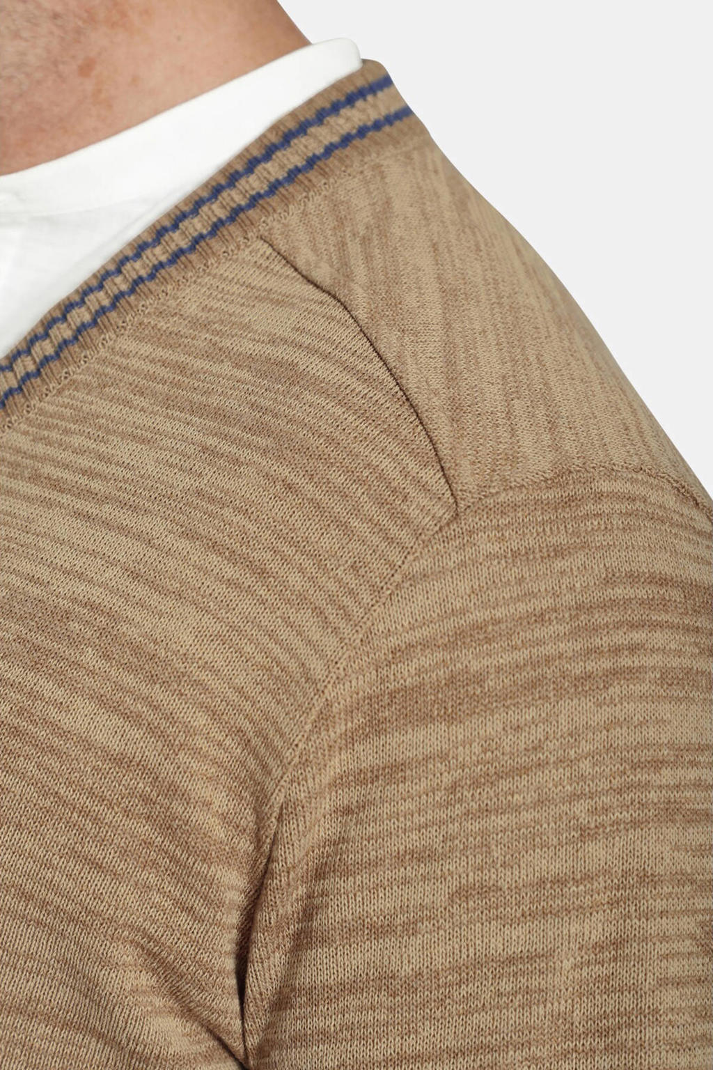 Charles Colby +FIT Collectie trui EARL QUINTON Plus Size lichtbruin ...