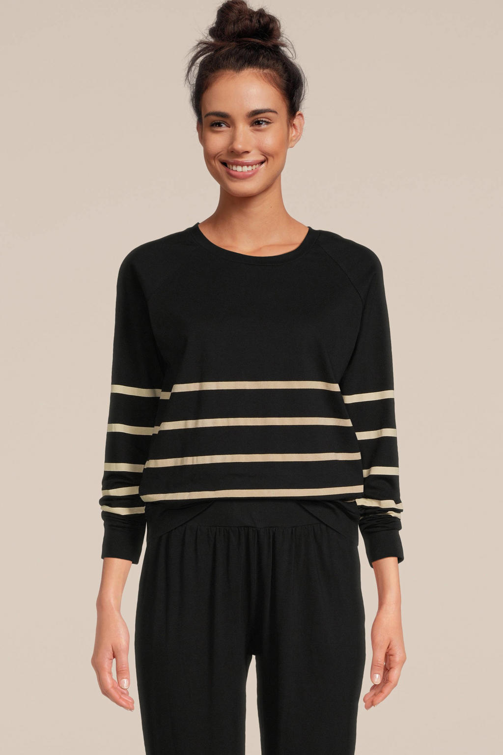 Dreamcovers pyjama met strepen zwart/ecru | wehkamp