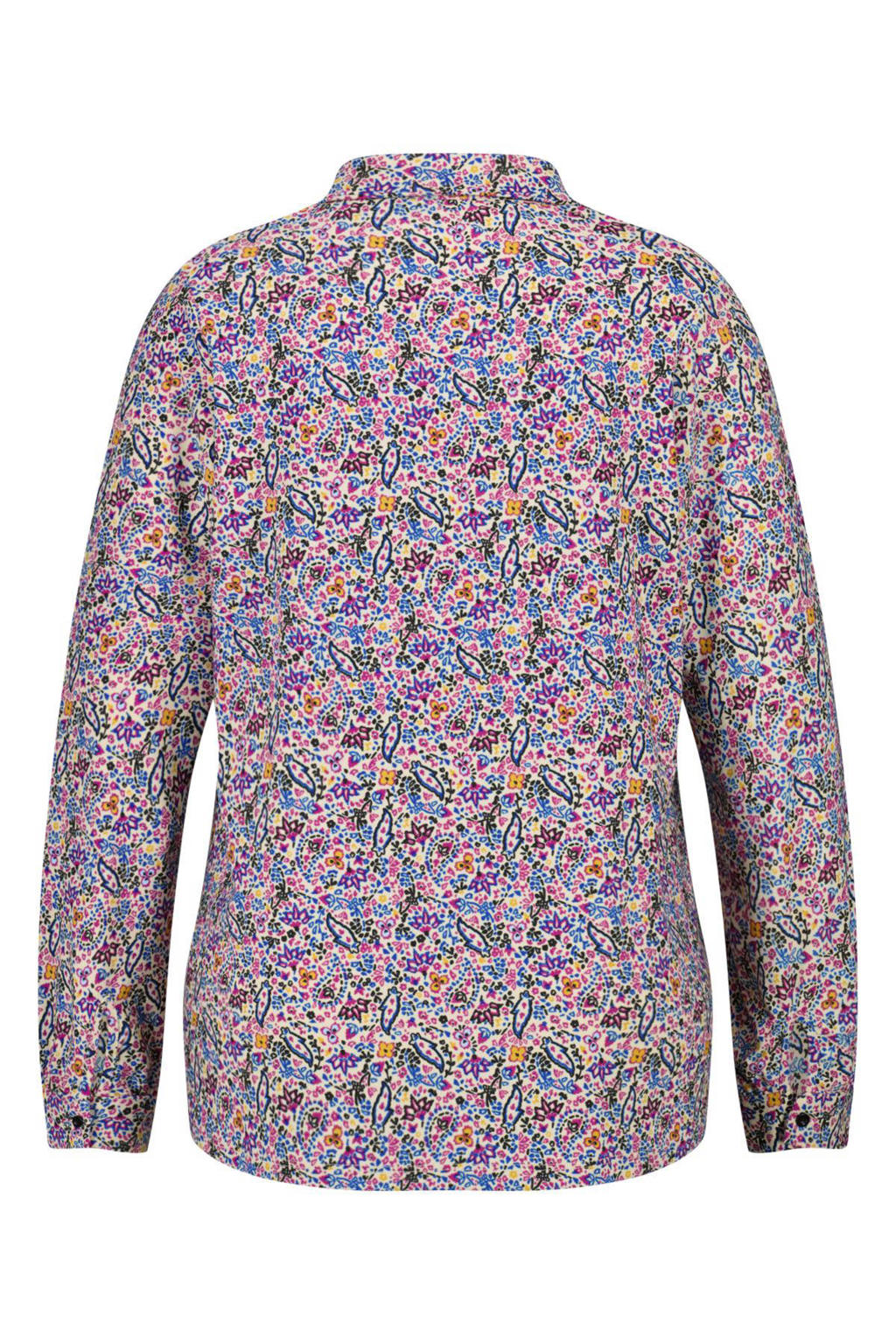 MS Mode top met all over print blauw/paars/geel | wehkamp