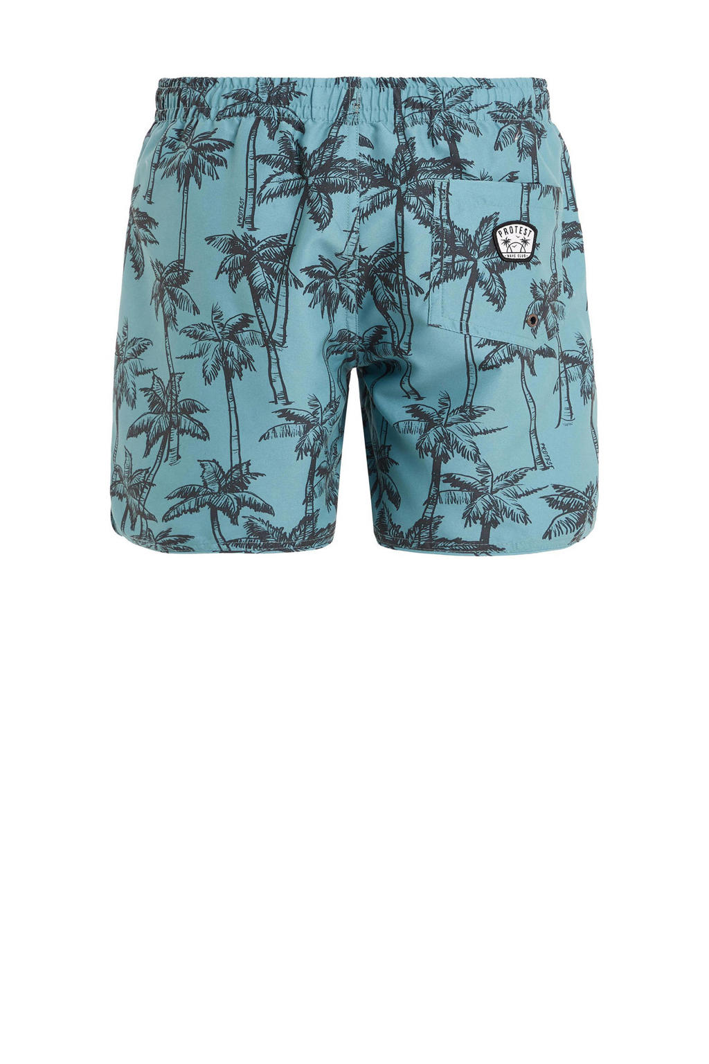 Protest zwemshort PRTFAAS JR met print blauw | wehkamp