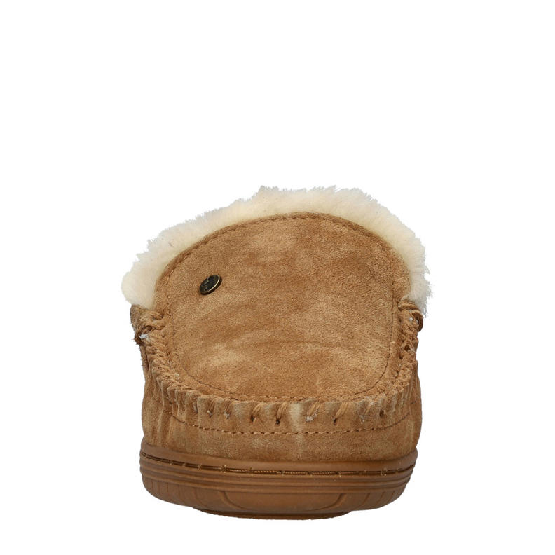 Warmbat Australia Grizzly suède pantoffels cognac | wehkamp