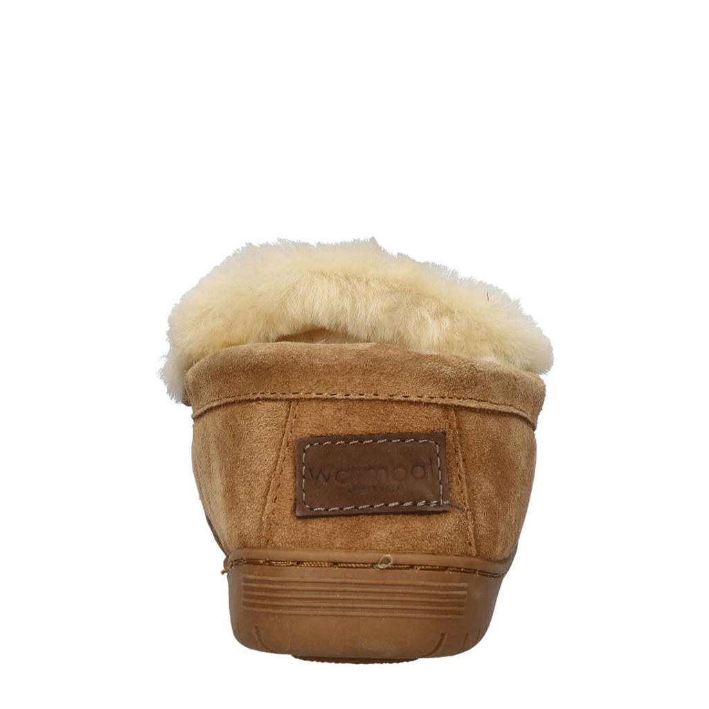 Warmbat Australia Grizzly suède pantoffels cognac | wehkamp