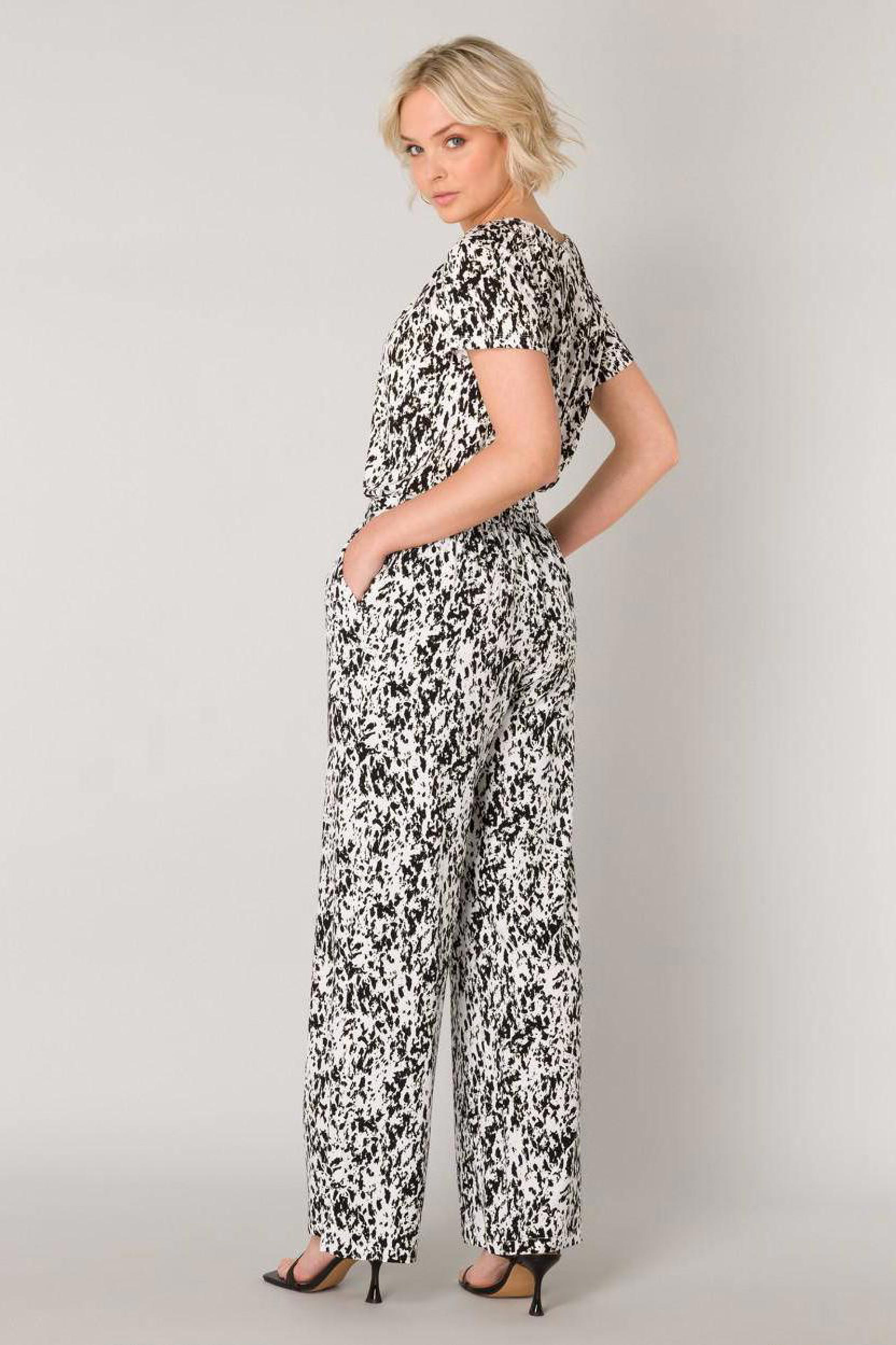 Yest top met all over print ecru/zwart | wehkamp