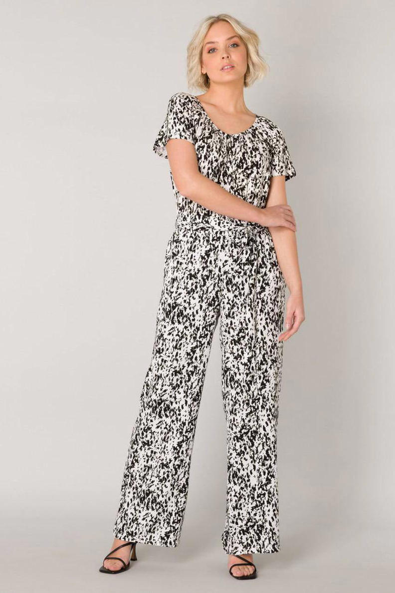 Yest top met all over print ecru/zwart | wehkamp