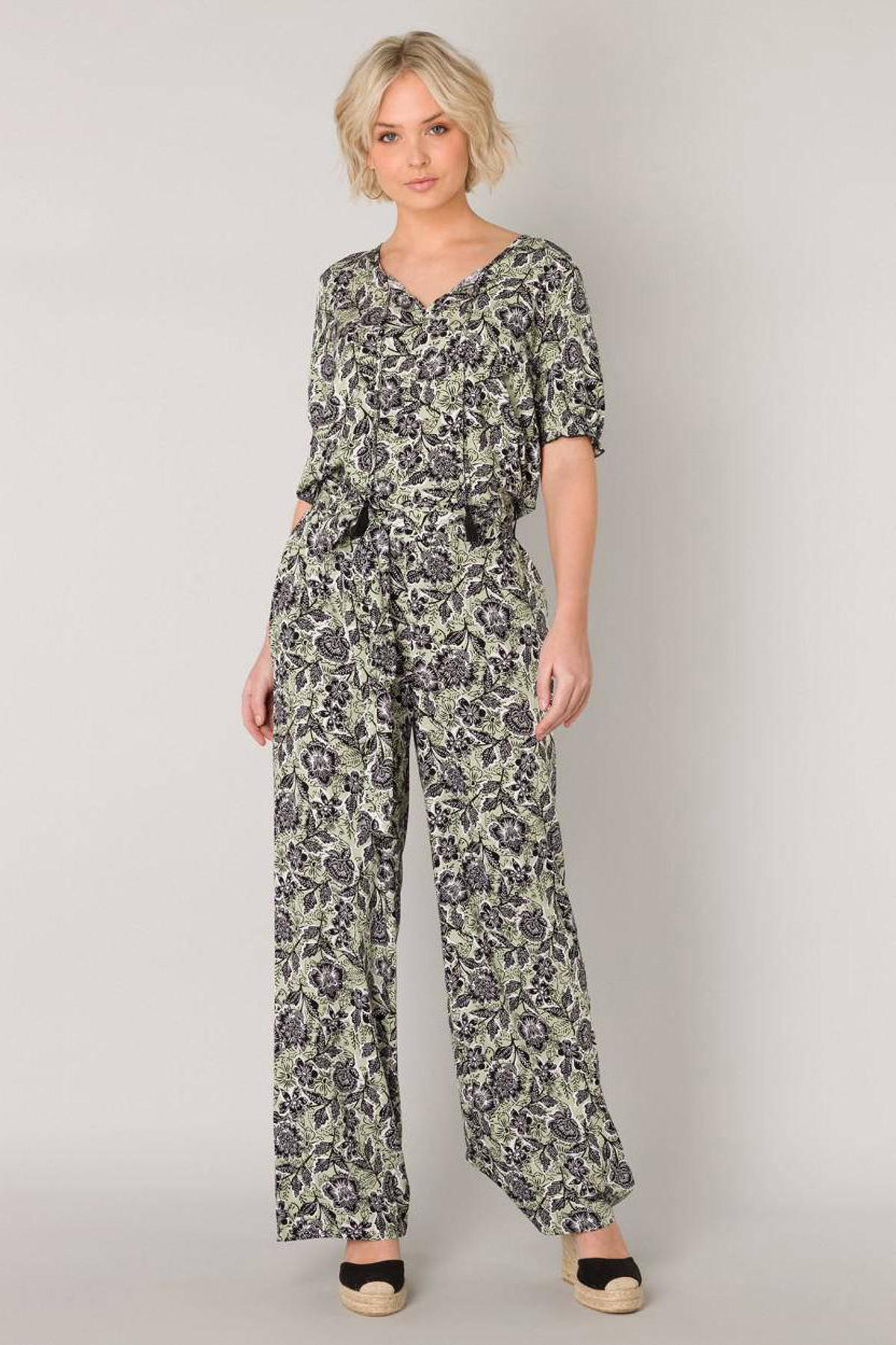 Yest top met all over print groen/zwart/wit | wehkamp