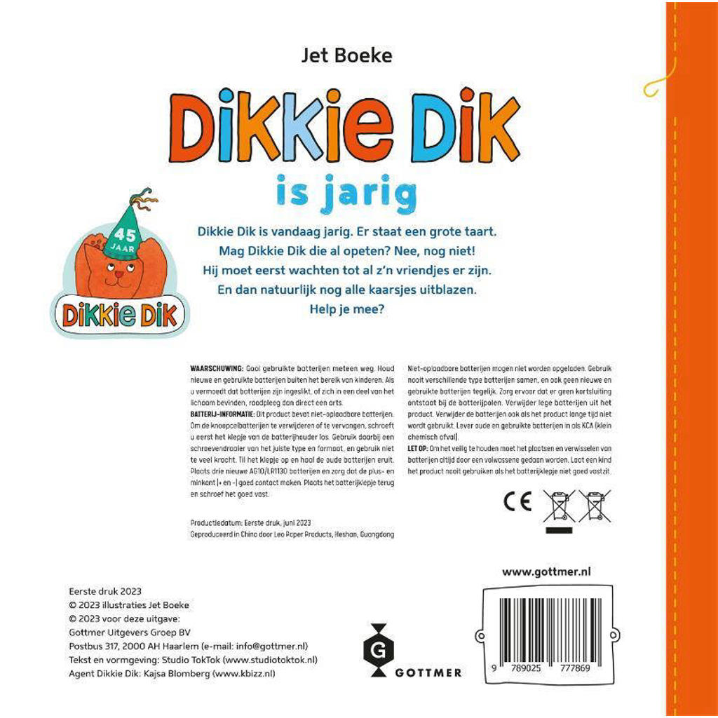 Jet Boeke Dikkie Dik: Dikkie Dik is jarig | wehkamp