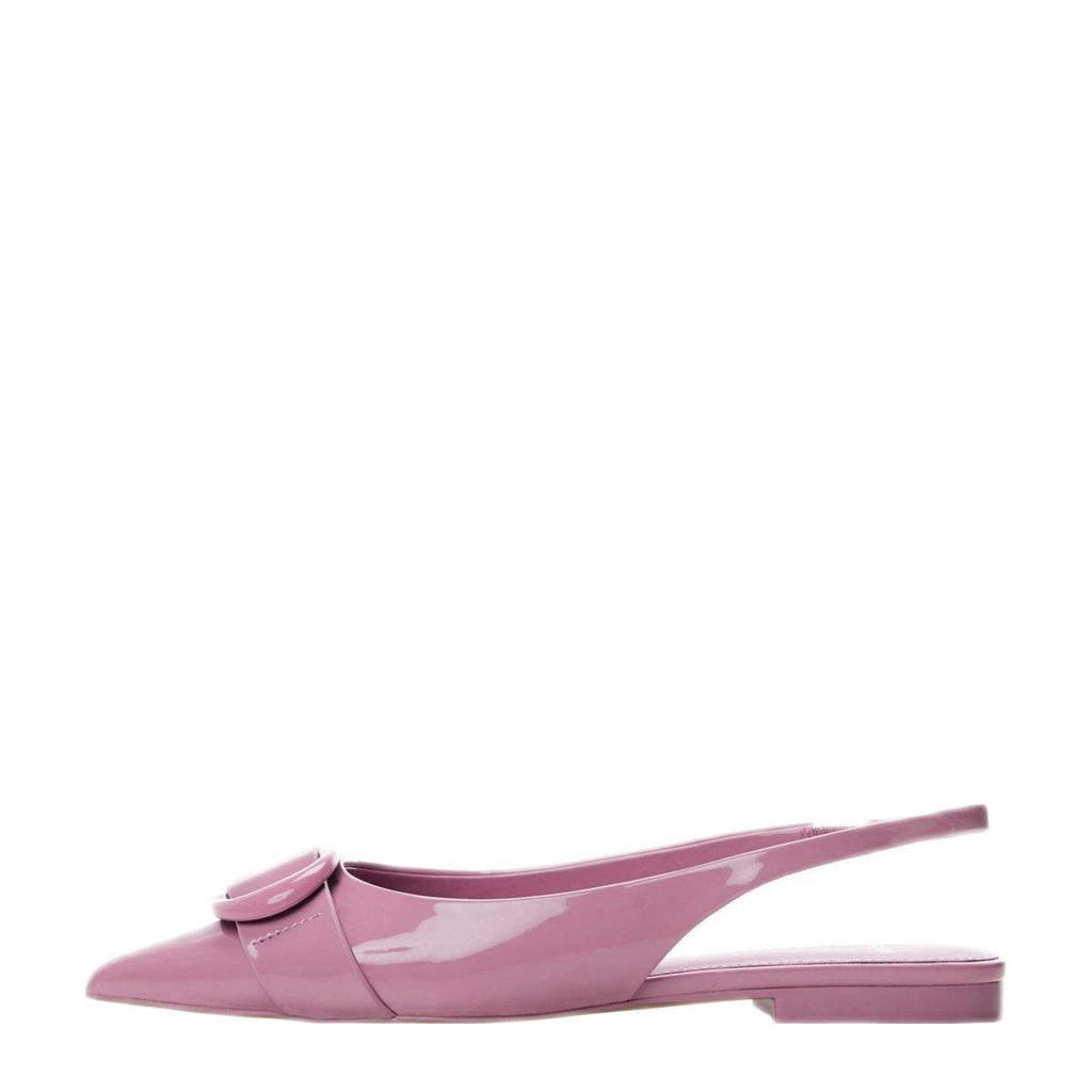 Mango lak slingback loafers lila | wehkamp