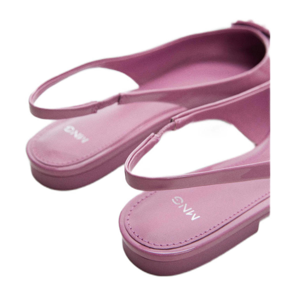 Mango lak slingback loafers lila | wehkamp