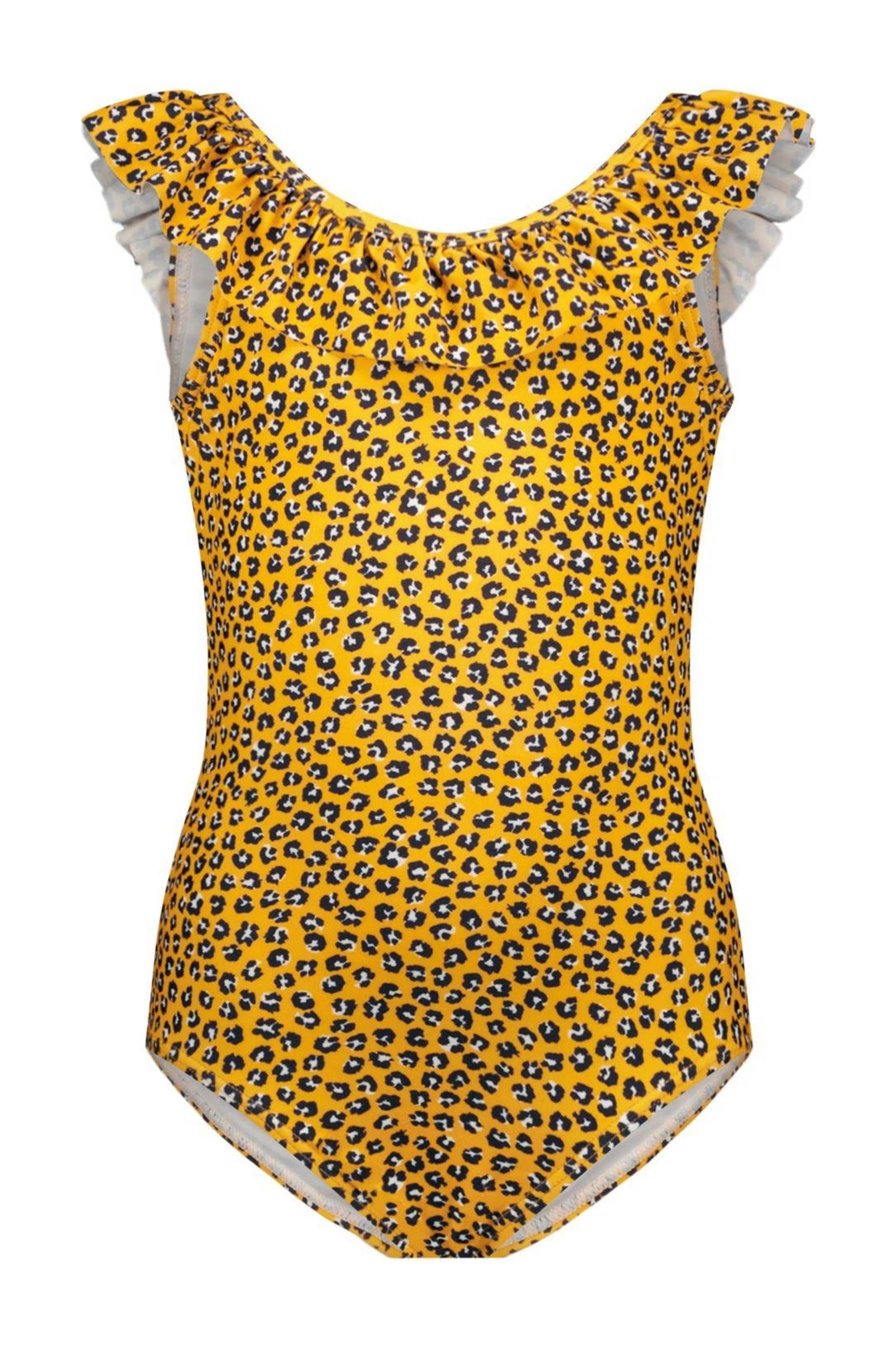 B.Nosy badpak met panterprint geel/zwart | wehkamp