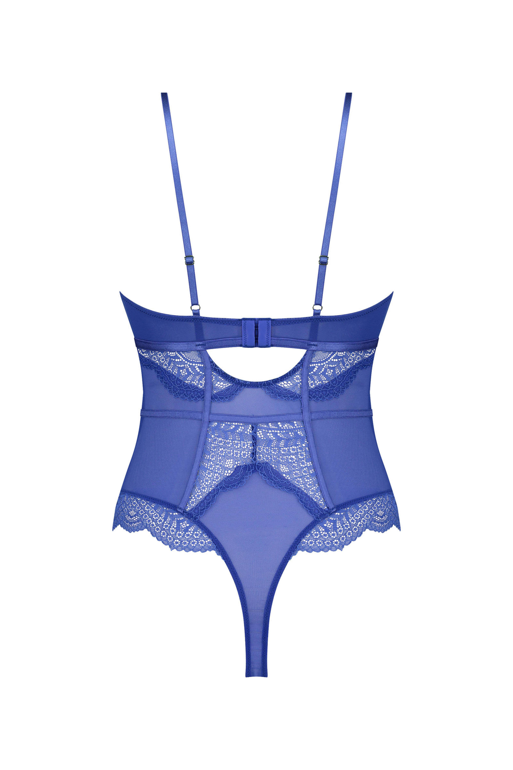 Hunkemöller stringbody Jody blauw | wehkamp