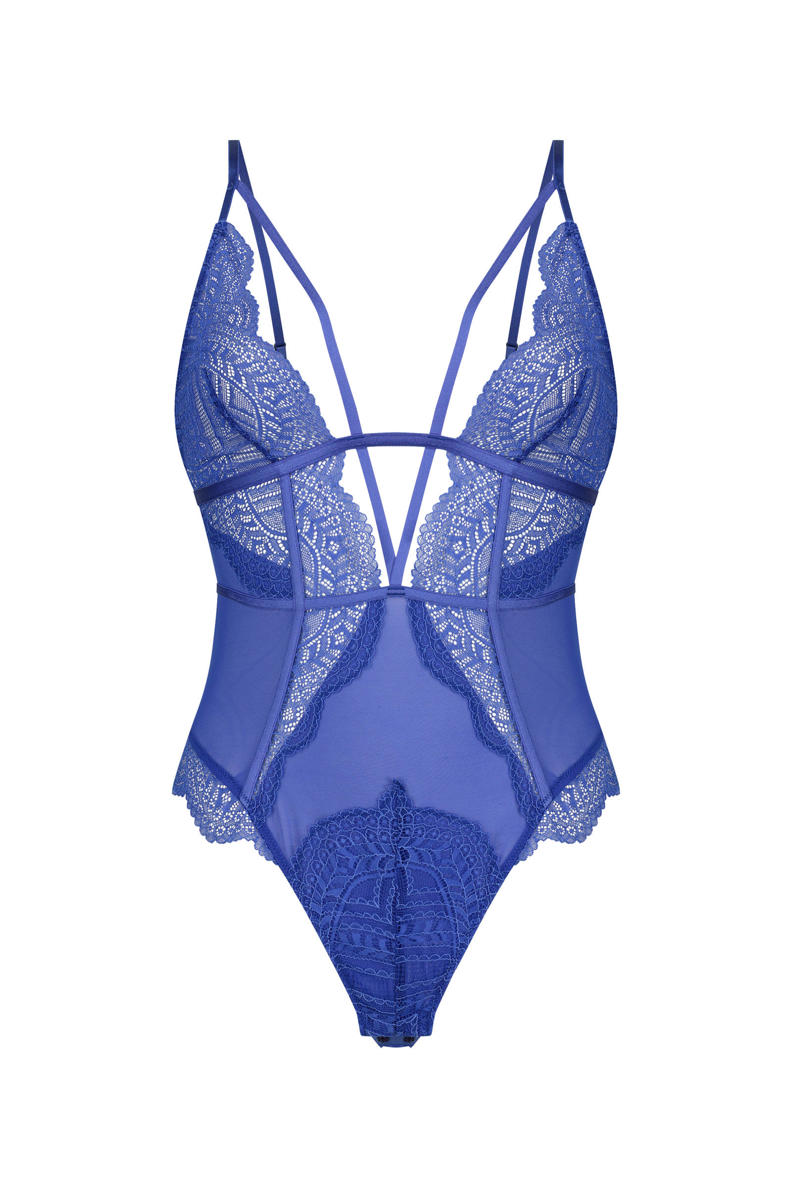 Hunkemöller stringbody Jody blauw | wehkamp