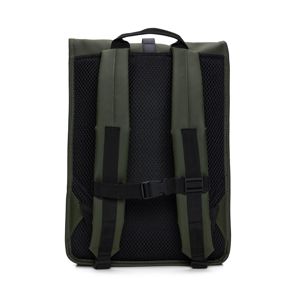 Rains rugzak Rolltop Rucksack W3 kaki | wehkamp