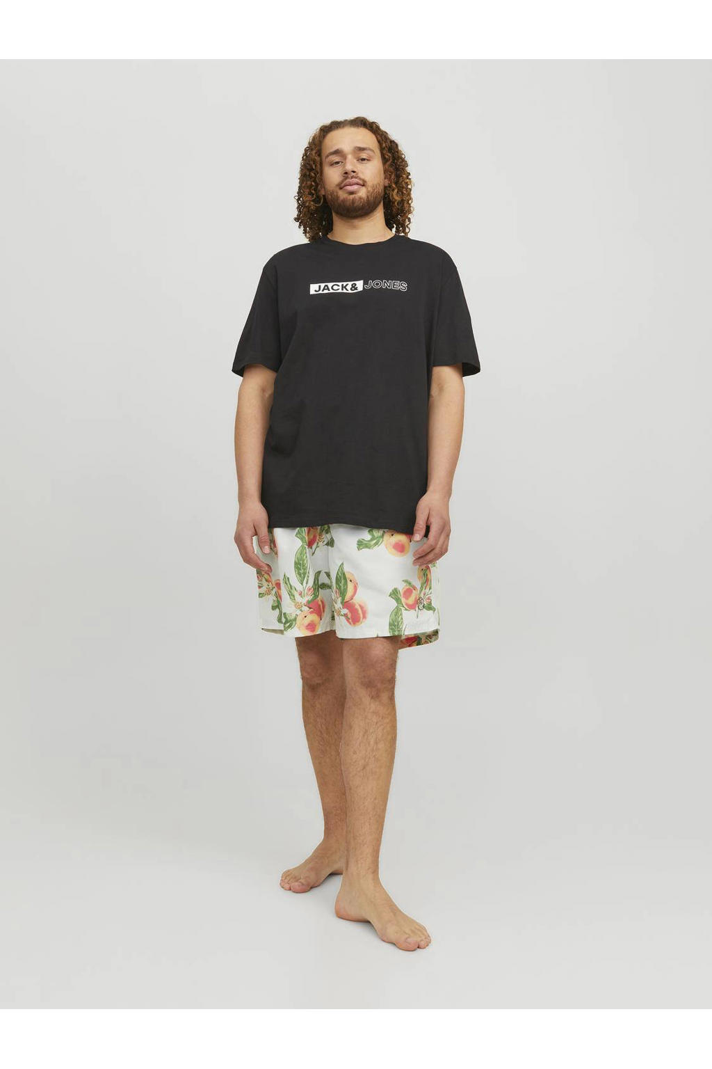 JACK & JONES PLUS SIZE regular fit T-shirt JJNEO Plus Size met logo ...