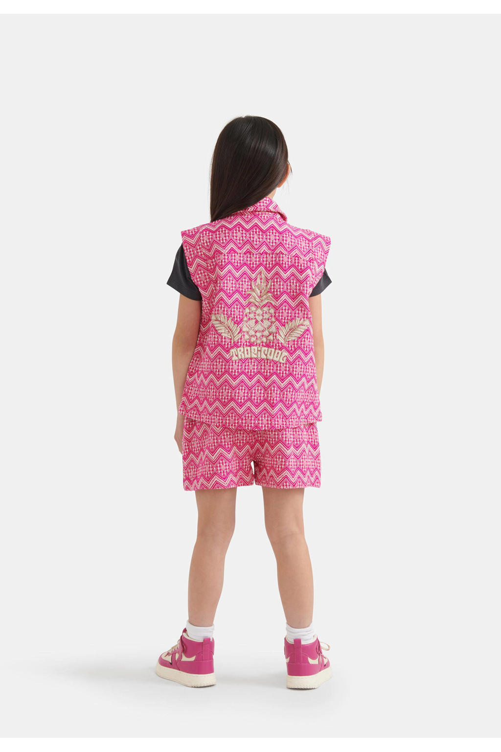 Shoeby Jill & Mitch short met all over print roze | wehkamp