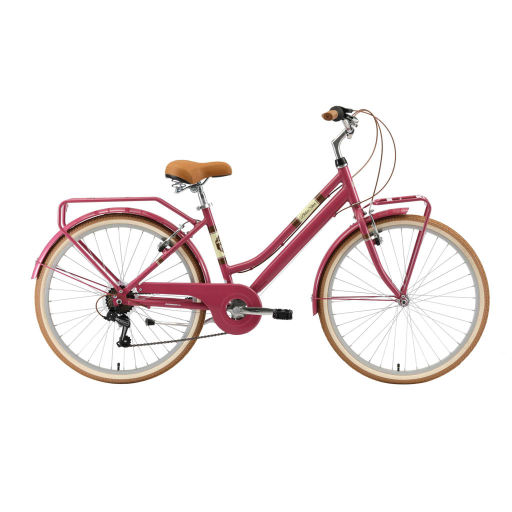 BikeStar retro damesfiets, 26 inch, 7 sp derailleur, paars | wehkamp