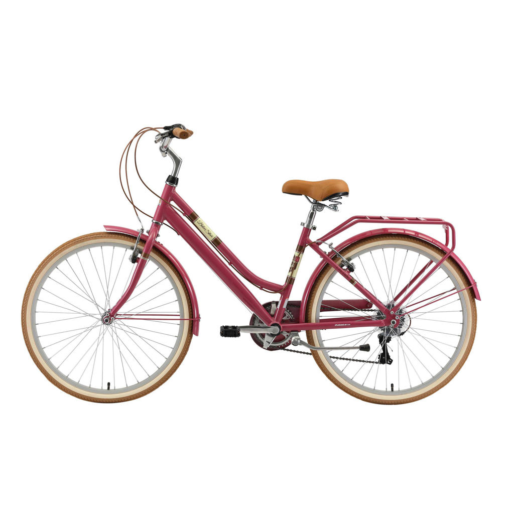 BikeStar retro damesfiets, 26 inch, 7 sp derailleur, paars | wehkamp