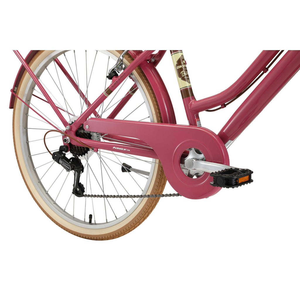 BikeStar retro damesfiets, 26 inch, 7 sp derailleur, paars | wehkamp
