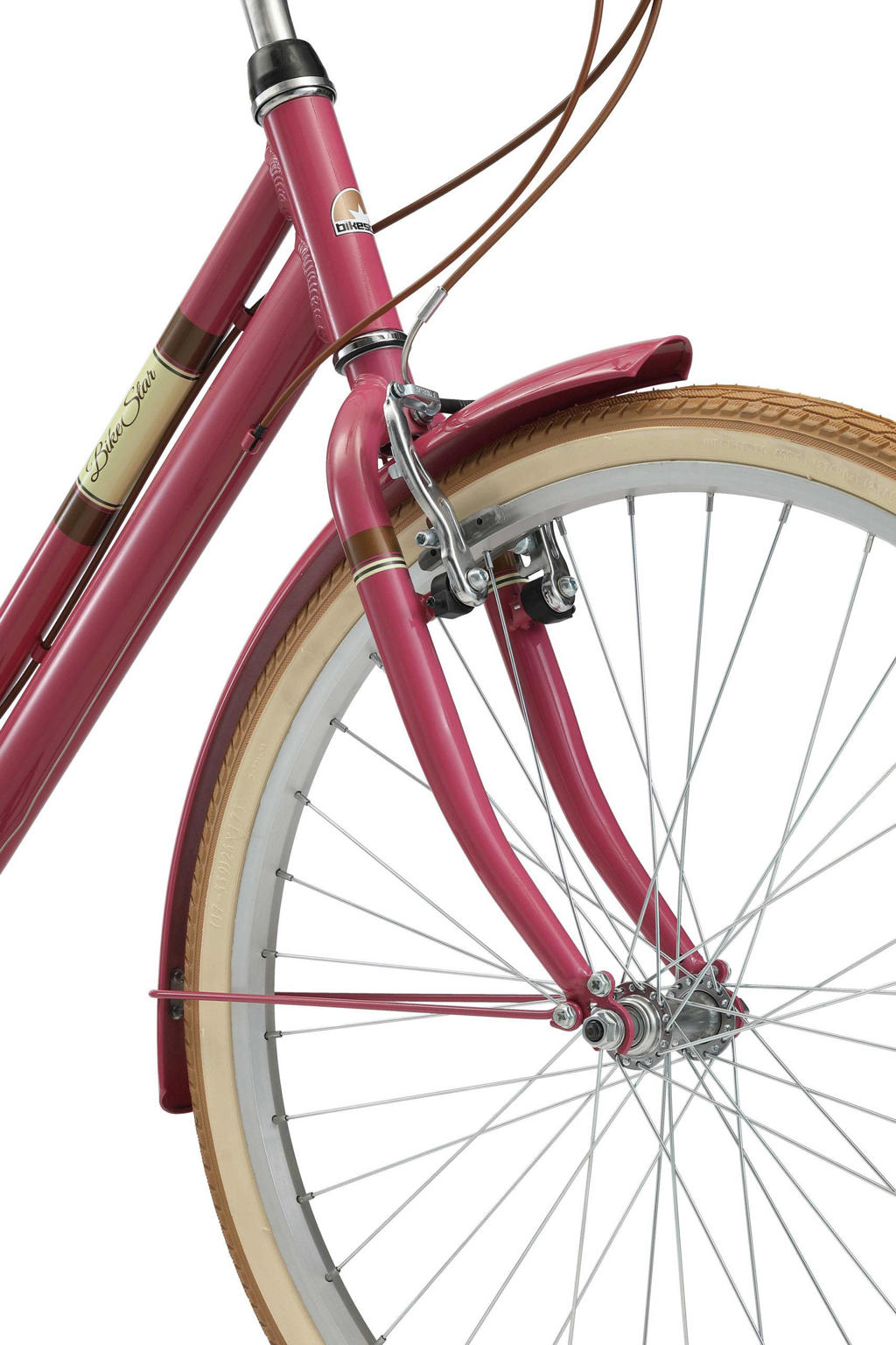 BikeStar retro damesfiets, 26 inch, 7 sp derailleur, paars | wehkamp