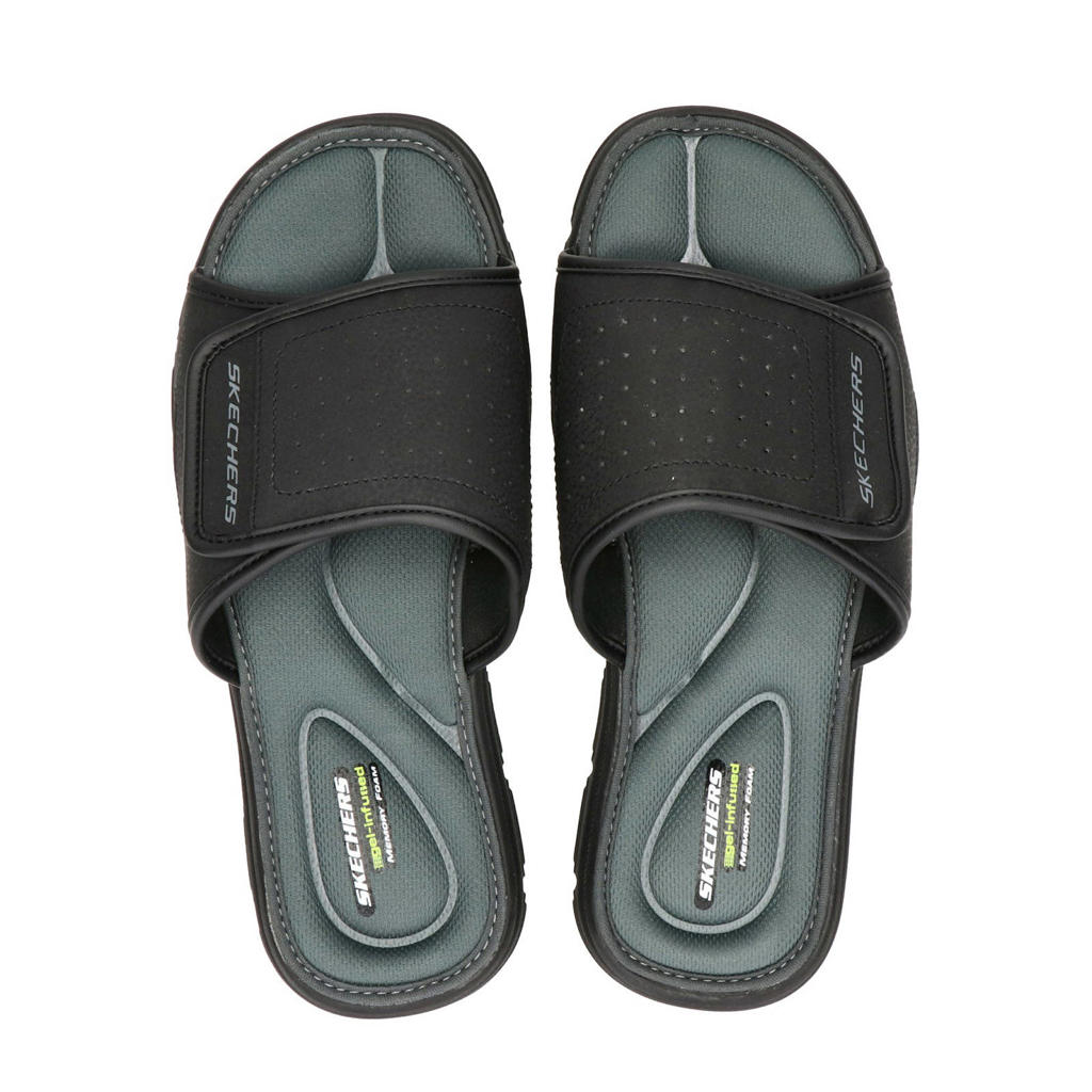 Skechers badslippers zwart kopen? | Morgen in huis | wehkamp