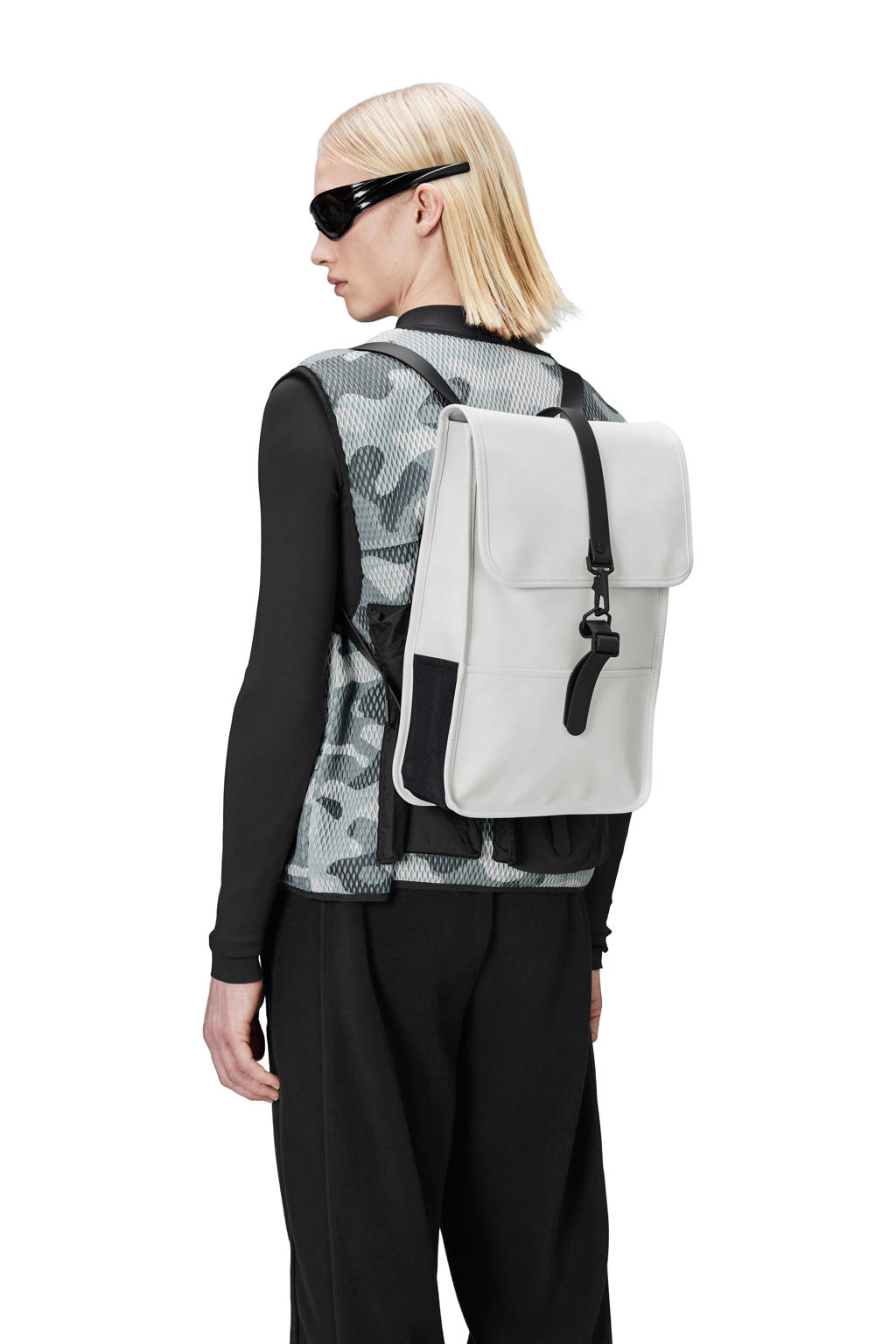 Rains rugzak Backpack Mini W3 lichtgrijs | wehkamp