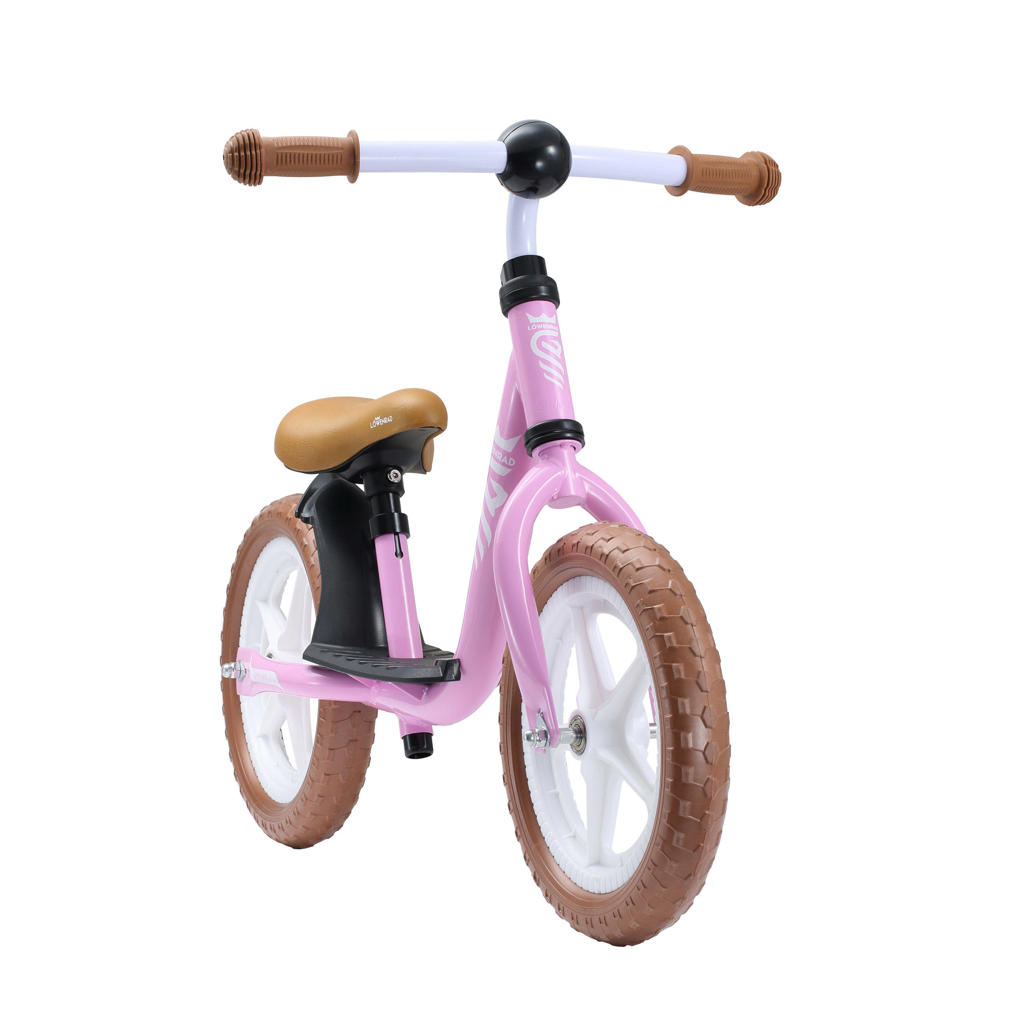 Löwenrad 12 inch loopfiets met staplank, roze | wehkamp