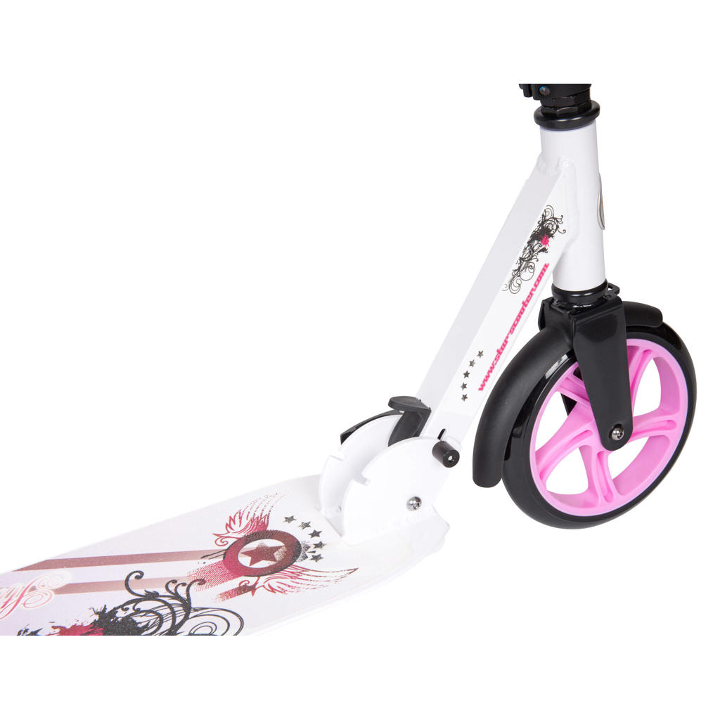 STAR SCOOTER Alu City vouwbaar 205mm XXL staplank, wit / lila | wehkamp
