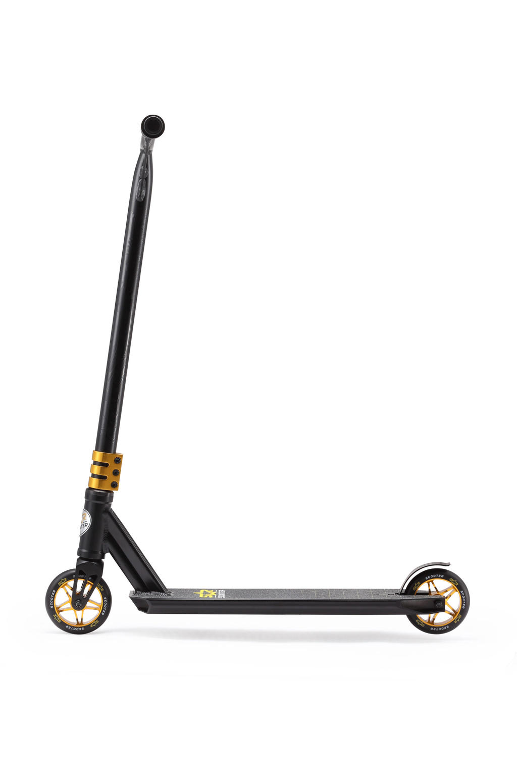 STAR SCOOTER Freestyle Jump alu stuntstep, 110mm Semi Pro, zwart / goud ...