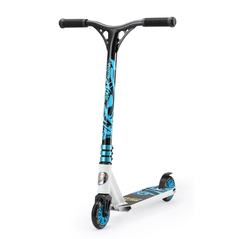 STAR SCOOTER Freestyle Jump alu stuntstep, 110mm Mini , wit / blauw ...