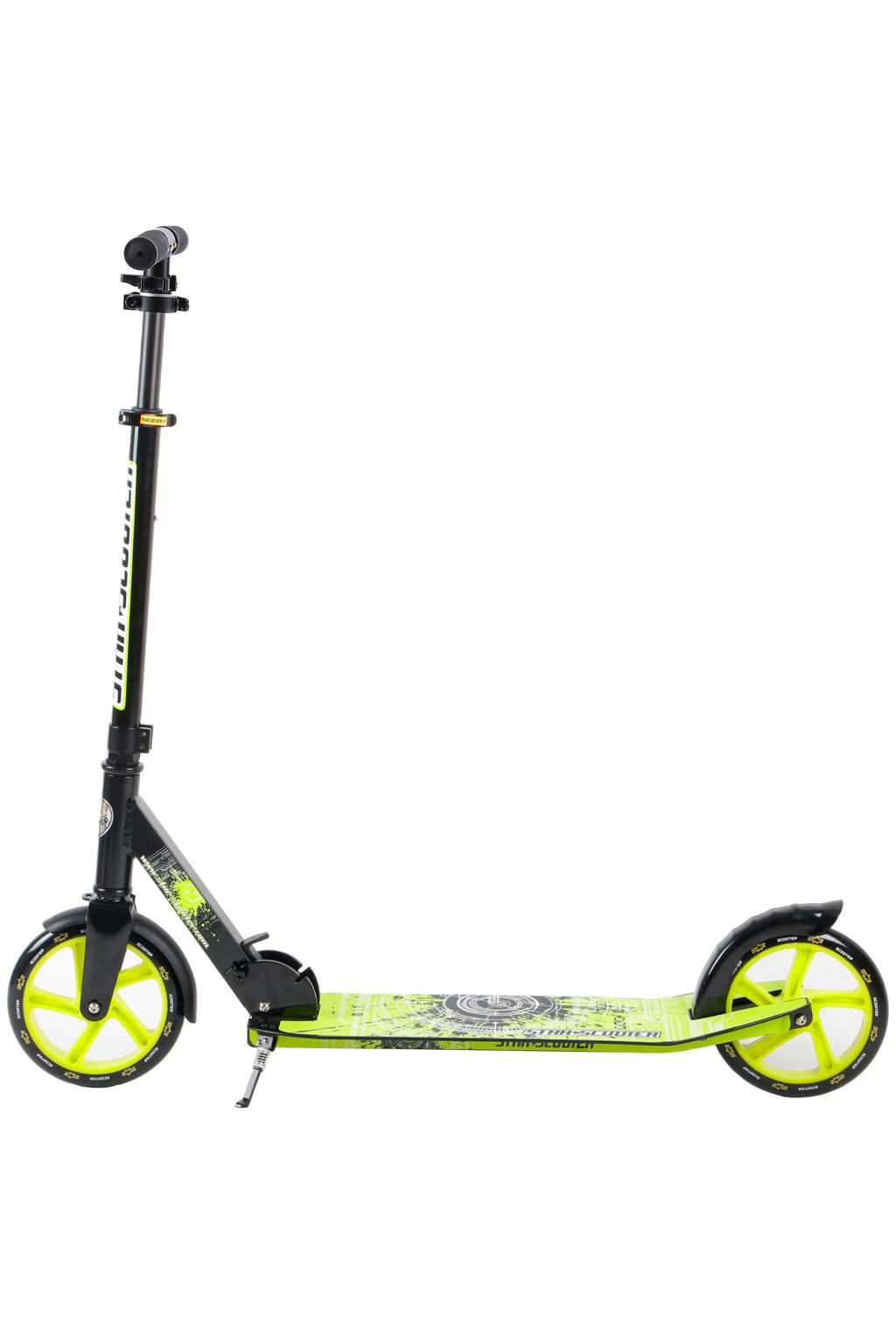 STAR SCOOTER Alu City vouwbaar 205mm XXL staplank, zwart / groen | wehkamp