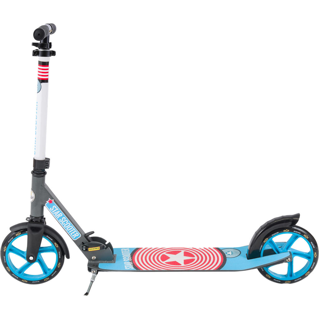 STAR SCOOTER Alu City vouwbaar 205mm XXL staplank, grijs / blauw | wehkamp