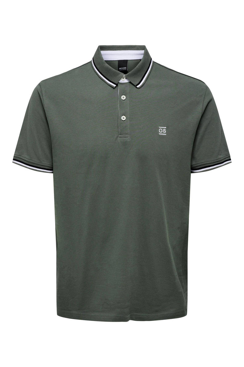 ONLY & SONS slim fit polo ONSFLETCHER castor gray | wehkamp