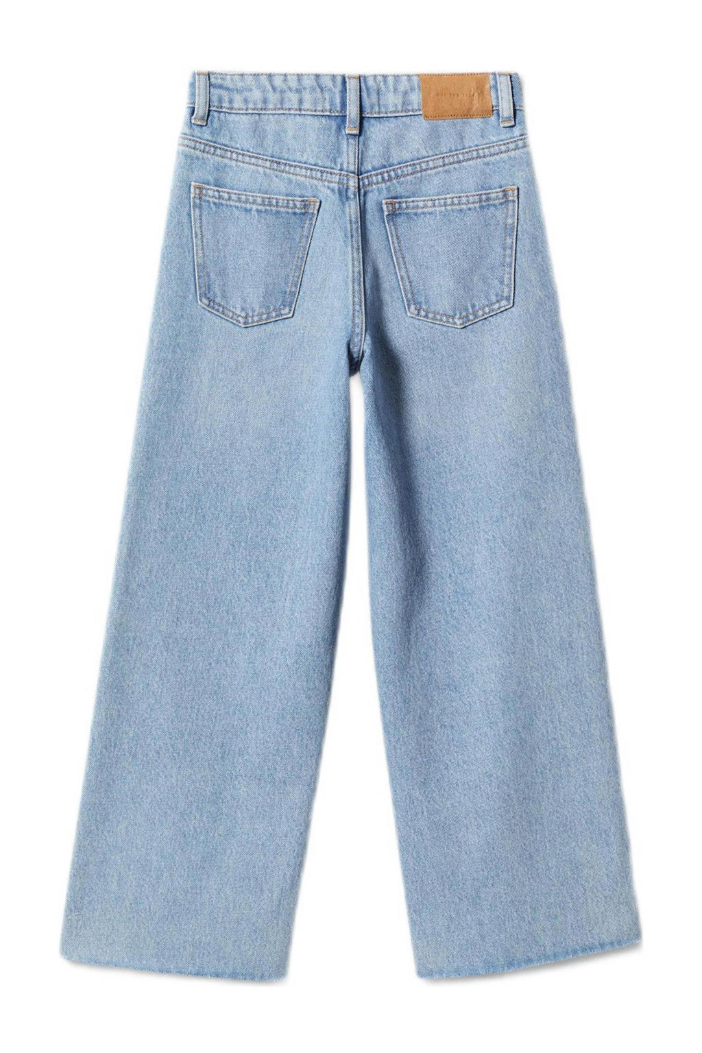 Mango Kids wide leg jeans light blue denim | wehkamp