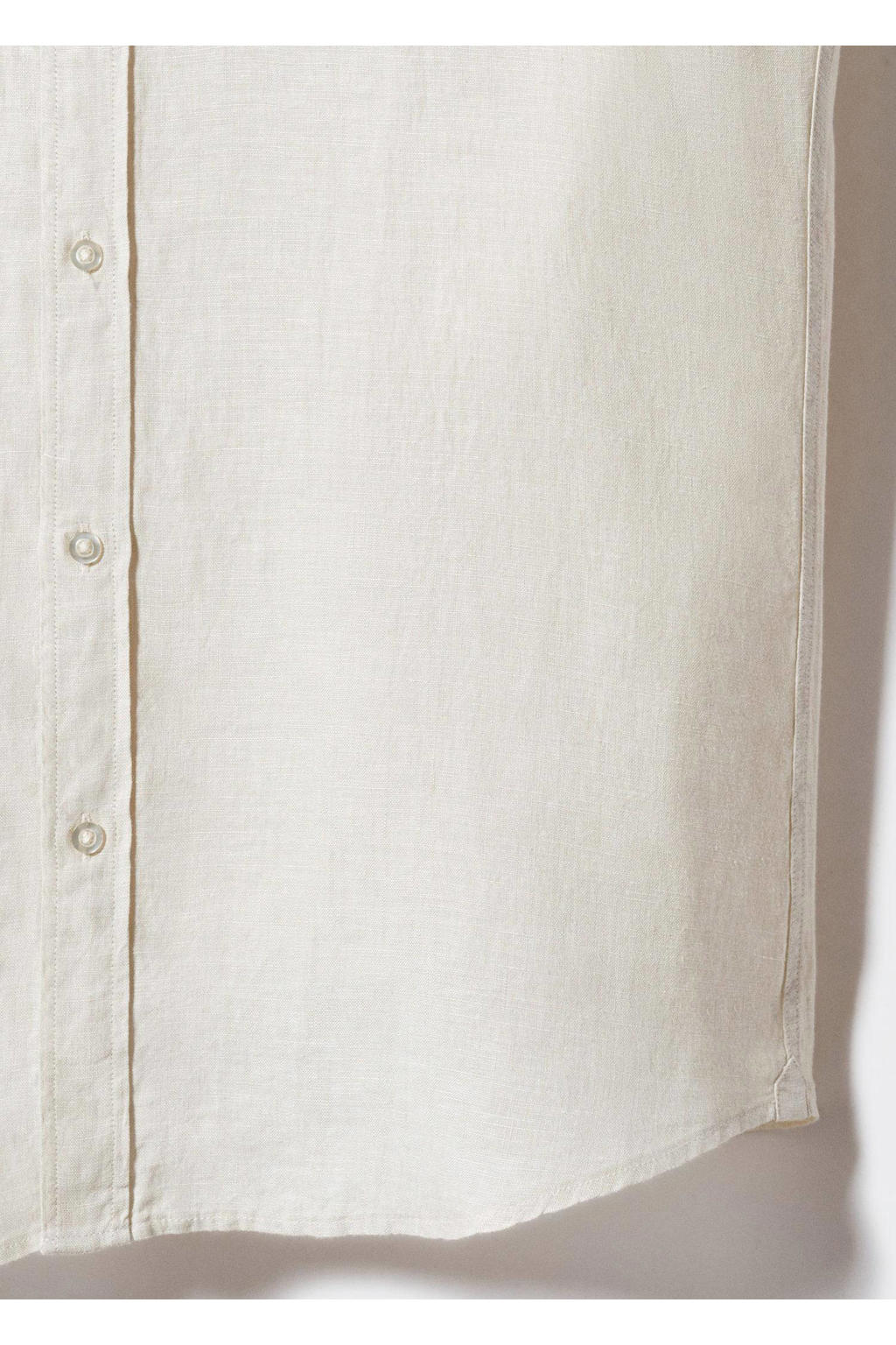 Mango Man linnen slim fit overhemd pastelbruin | wehkamp