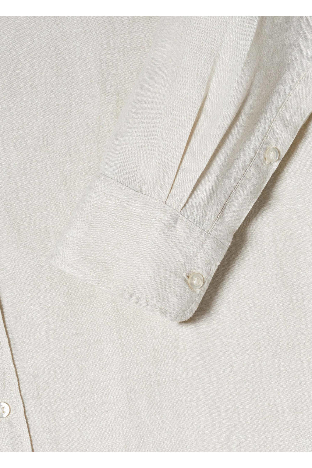 Mango Man linnen slim fit overhemd pastelbruin | wehkamp