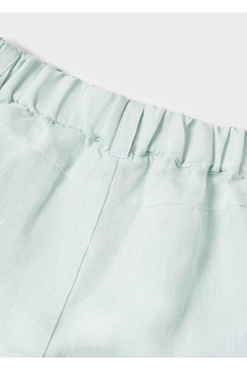 Mango Kids short met linnen pastelgroen | wehkamp