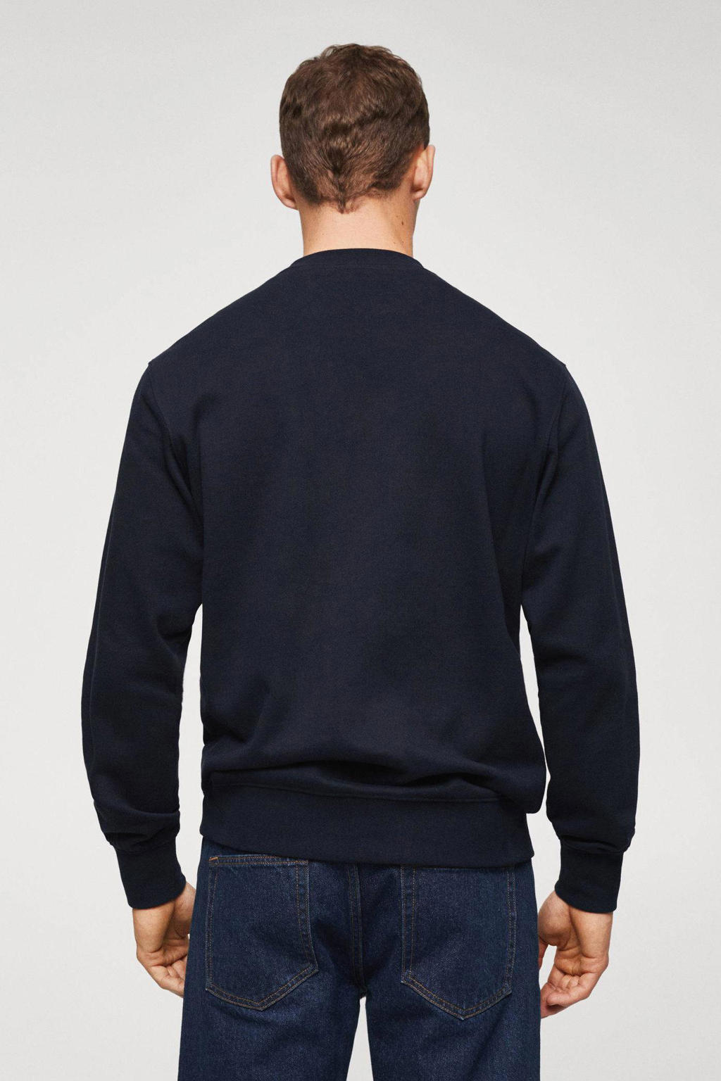 Mango Man sweater marine blauw | wehkamp