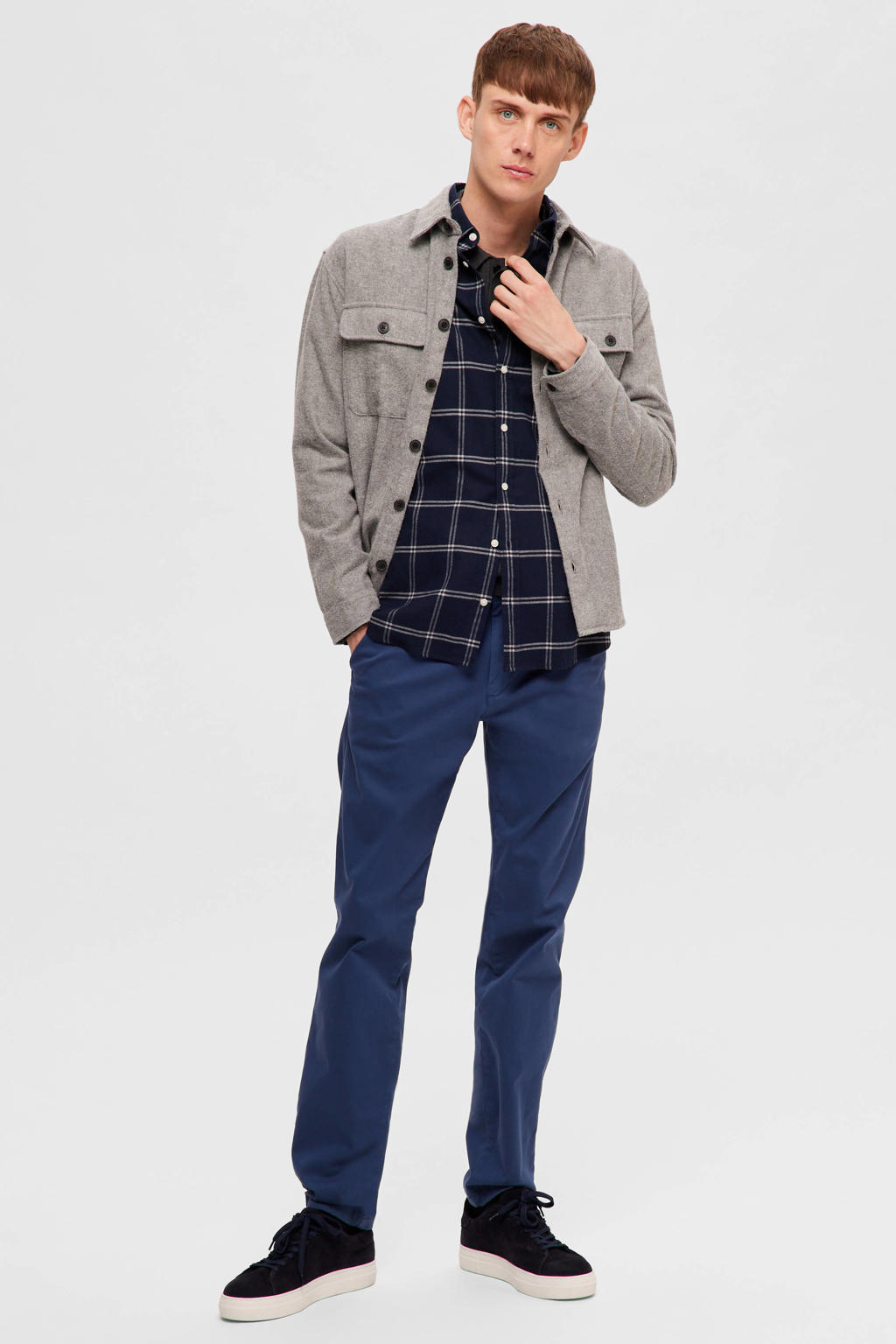 SELECTED HOMME slim fit chino SLH175 NEW MILES insignia blue | wehkamp